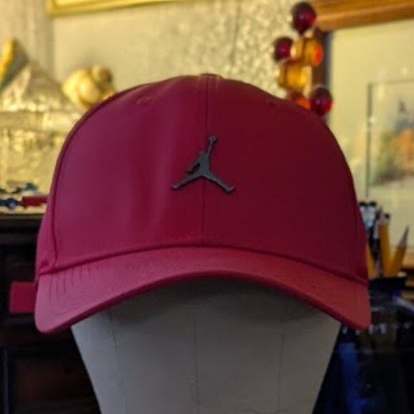 Jordan | Accessories | Jordan Red W Jordan Silver Trademark Cap | Poshmark
